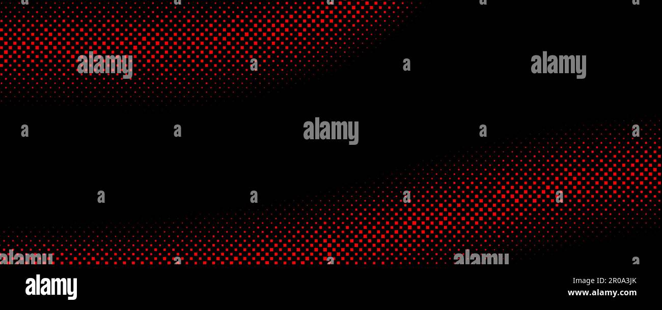 Dark red halftone gradient texture. Retro dotted wallpaper. Comic pop art style checkered frame ...