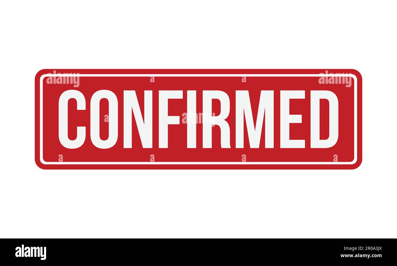 Confirmed Rubber Stamp Red Confirmed Rubber Grunge Stamp Seal Vector