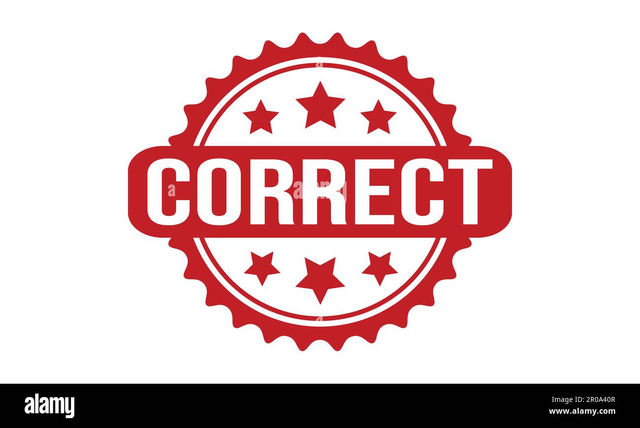 Correct Rubber Stamp. Correct Rubber Grunge Stamp Seal Vector ...