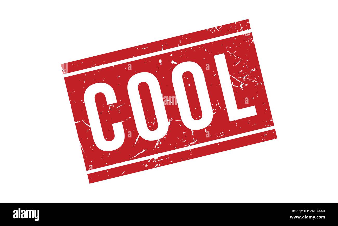 Cool Rubber Stamp. Red Cool Rubber Grunge Stamp Seal Vector ...