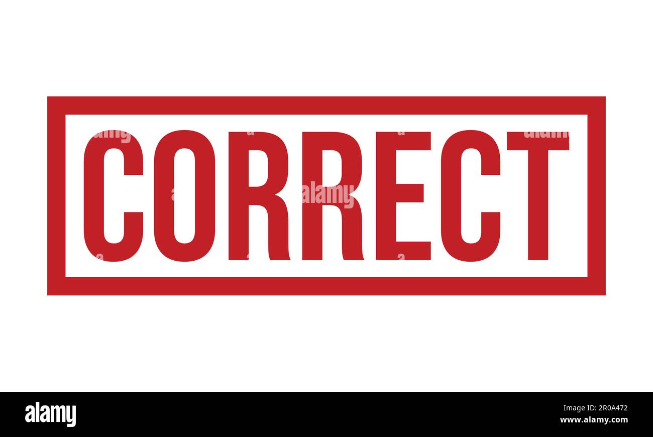 Correct Rubber Stamp. Correct Rubber Grunge Stamp Seal Vector ...