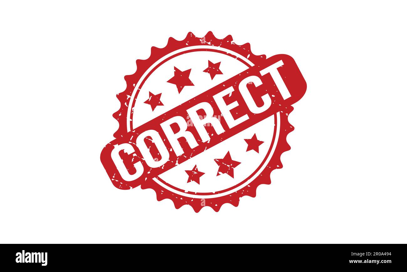 Correct Rubber Stamp. Correct Rubber Grunge Stamp Seal Vector ...