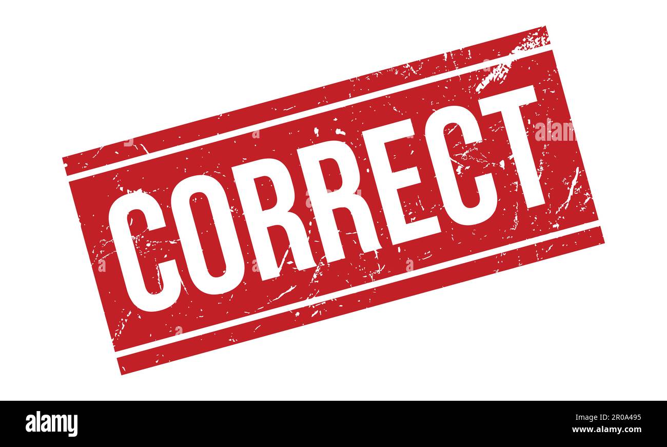 Correct Rubber Stamp. Correct Rubber Grunge Stamp Seal Vector ...