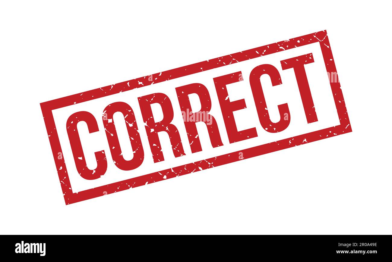 Correct Rubber Stamp. Correct Rubber Grunge Stamp Seal Vector ...
