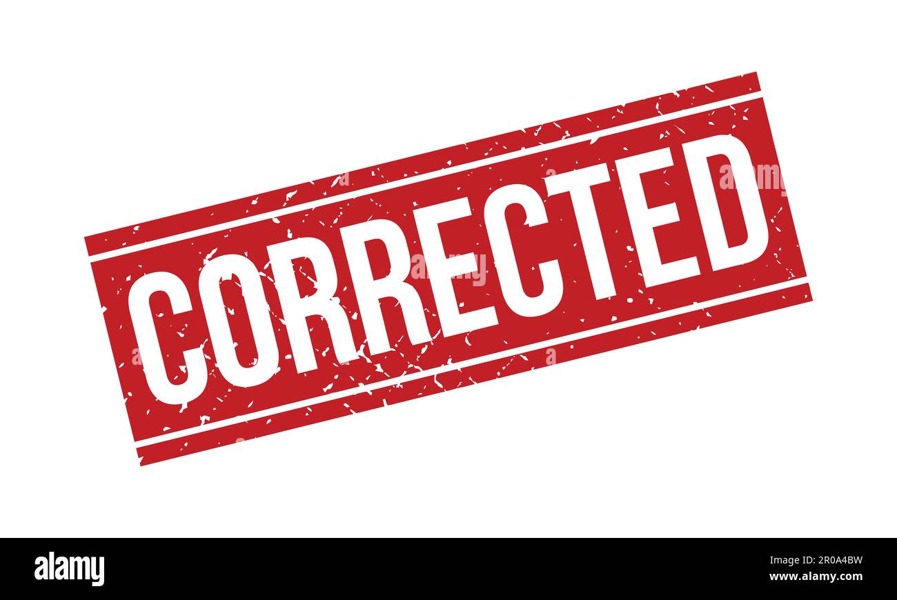 Corrected rubber stamp Stock Vector Images - Alamy
