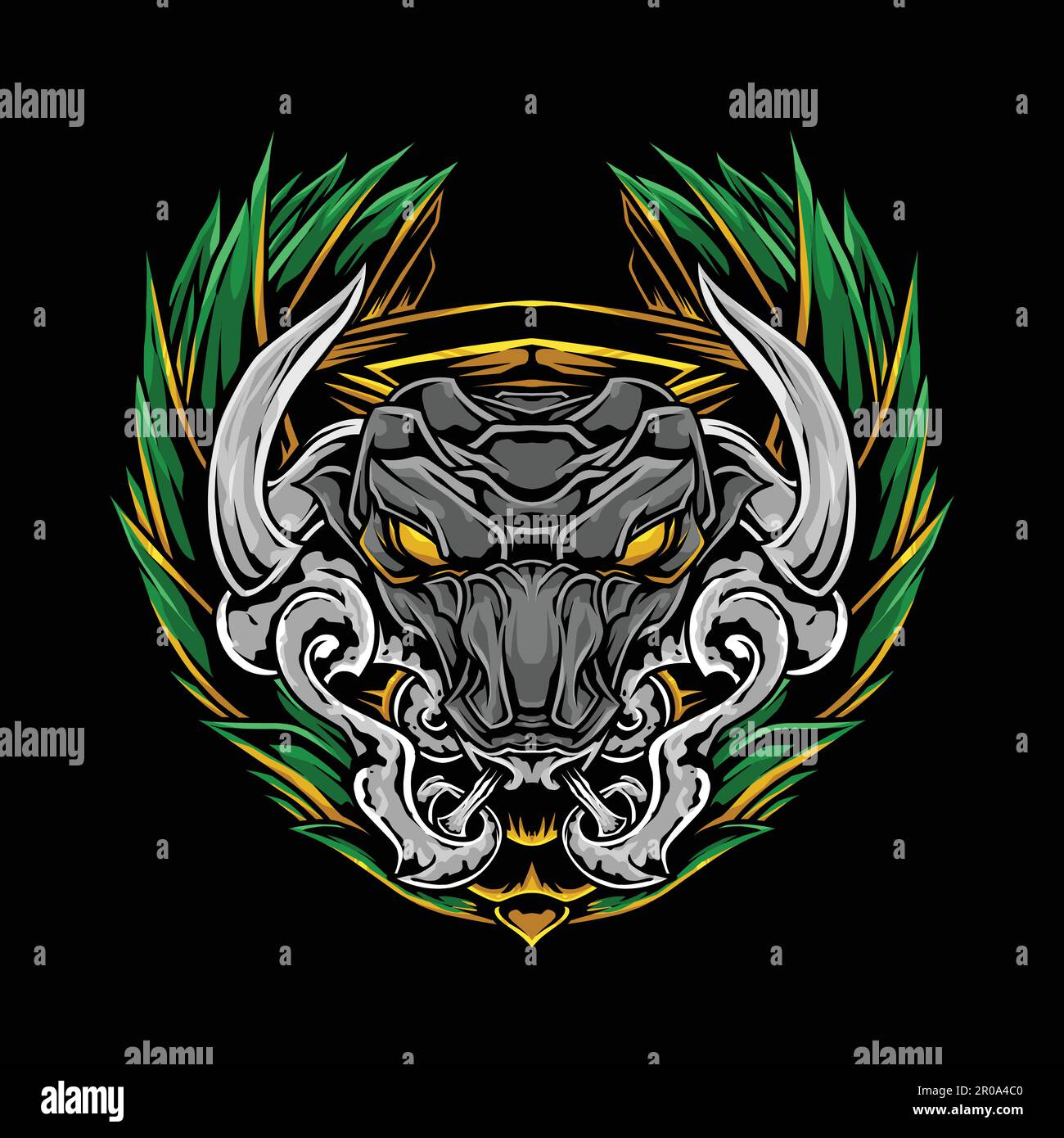 Bison illustration Stock Vector Images - Alamy