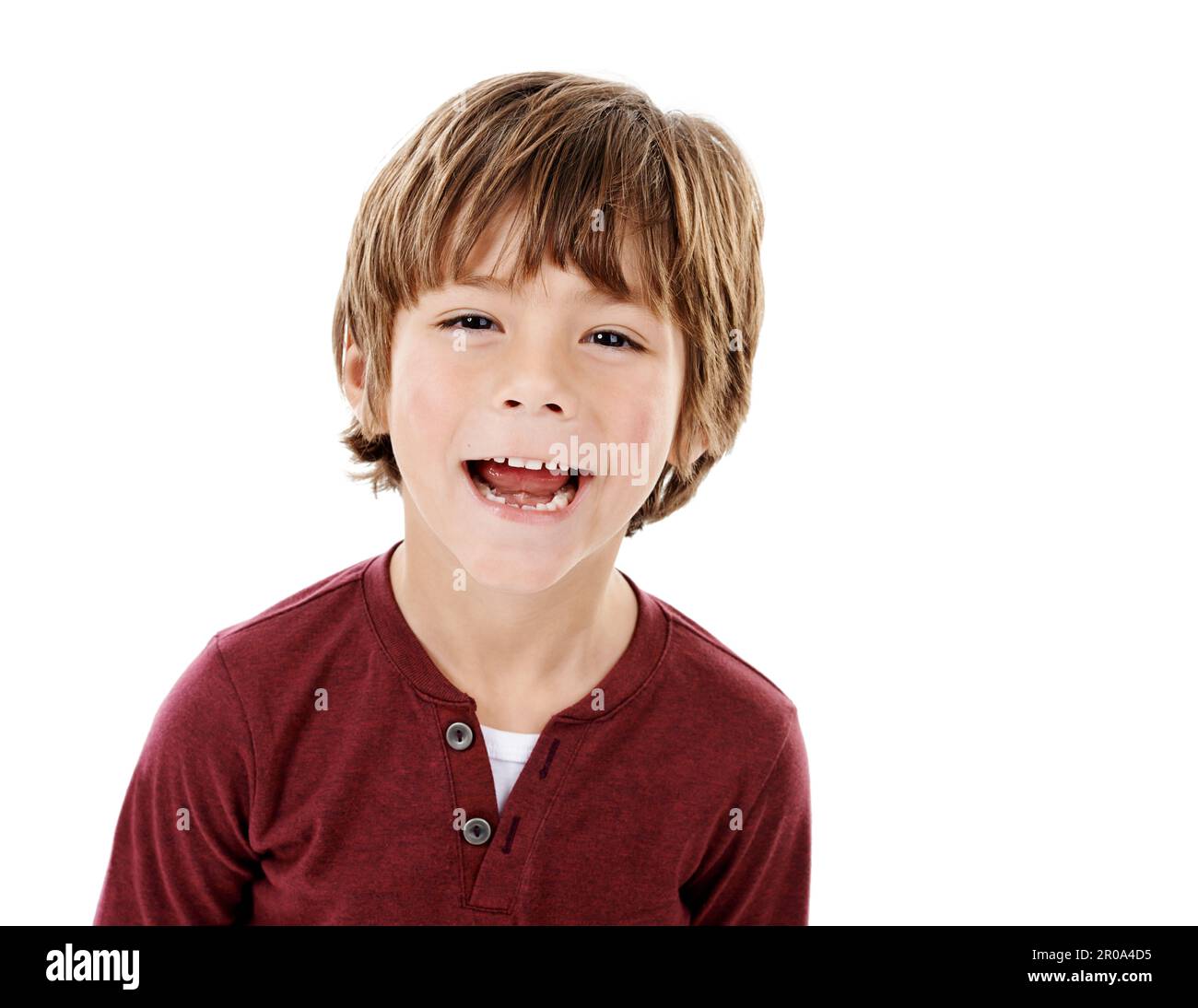 Hes a happy chappy. Studio shot of a happy little boy in casual wear ...
