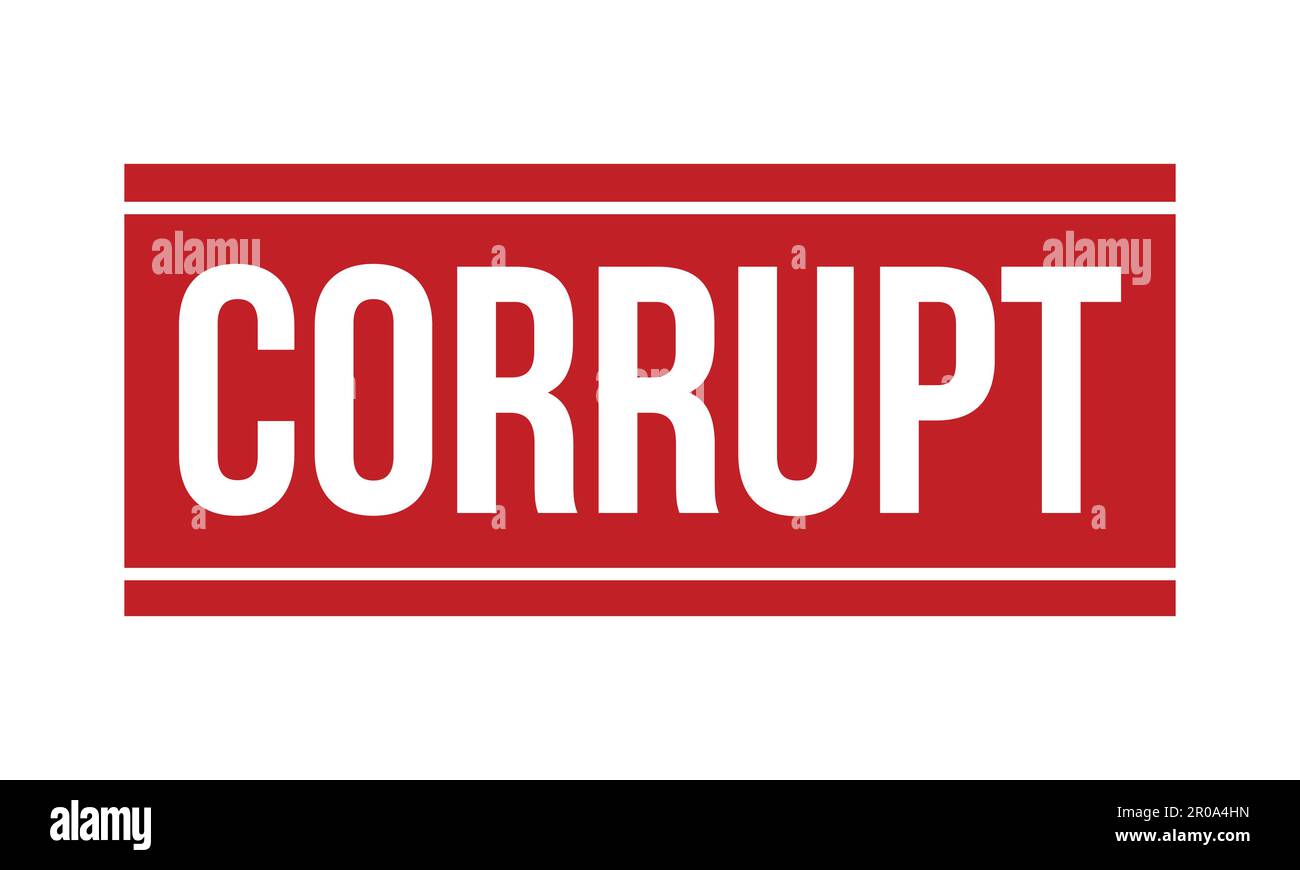 Corrupt Rubber Grunge Stamp Seal Vector Illustration Stock Vector Image ...