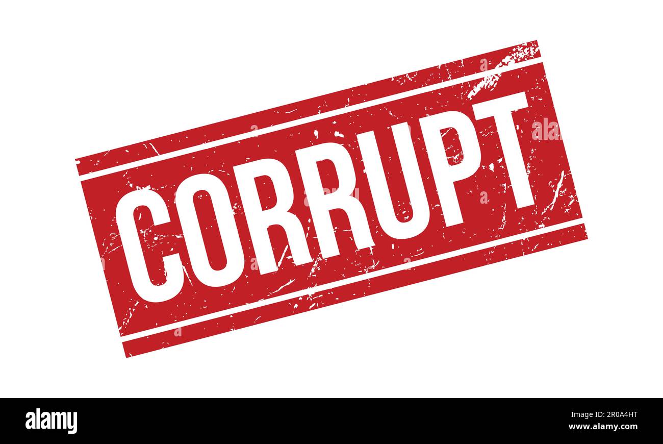 Corrupt Rubber Grunge Stamp Seal Vector Illustration Stock Vector Image ...