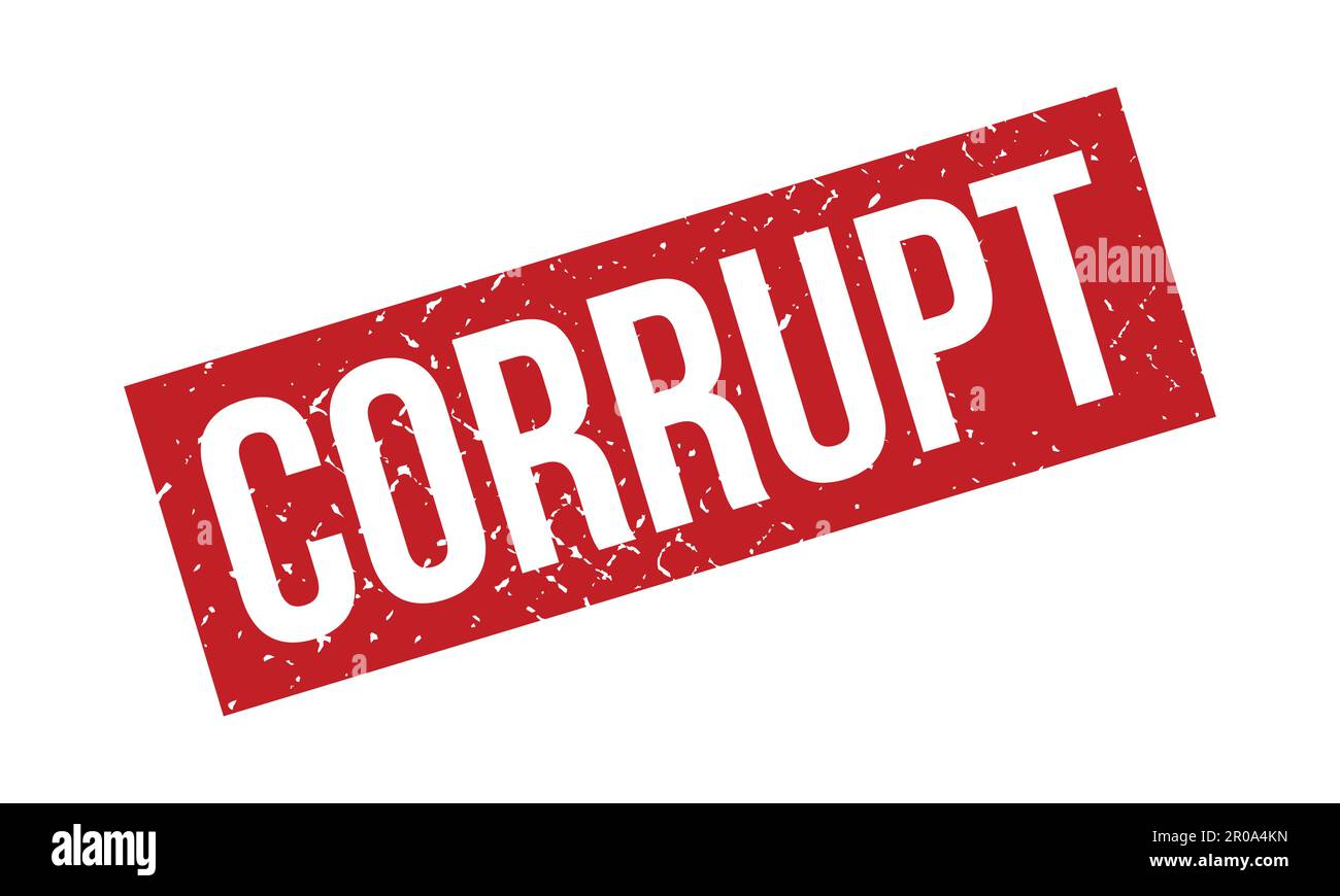 Corrupt Rubber Grunge Stamp Seal Vector Illustration Stock Vector Image ...