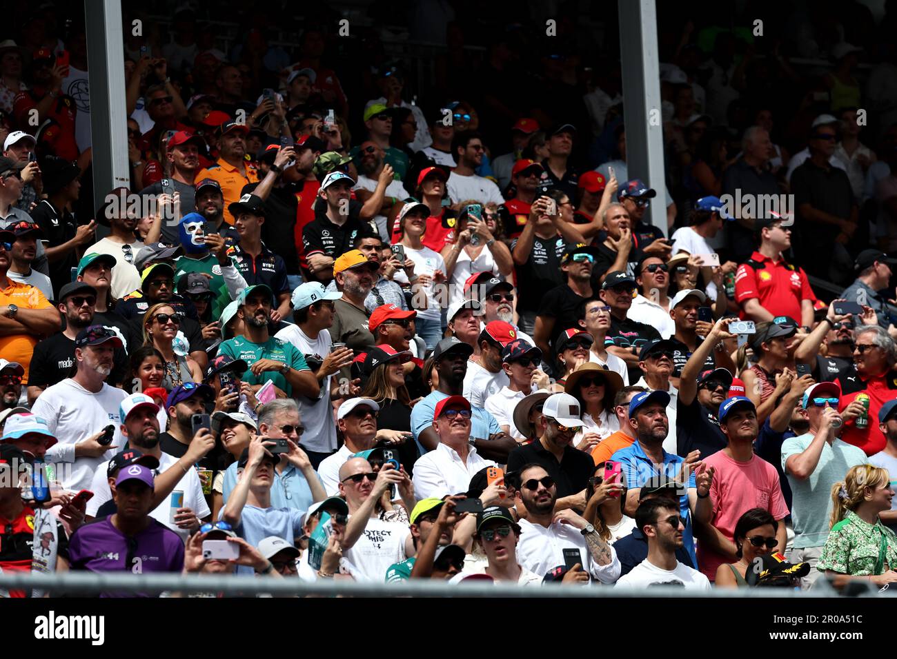Miami, USA. 07th May, 2023. Circuit atmosphere - fans in the grandstand ...