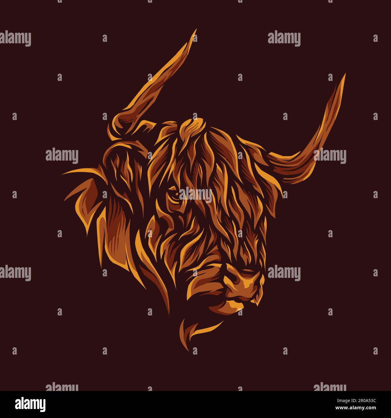 bull bison vector illustration Stock Vector Image & Art - Alamy