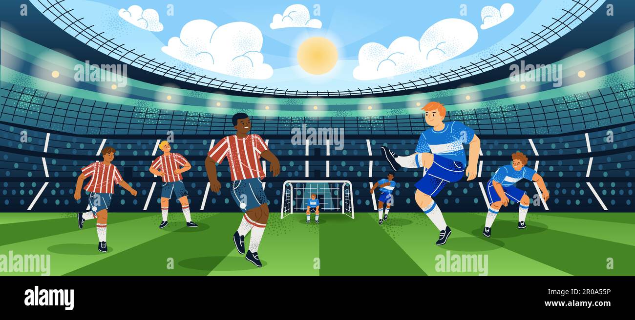Soccer stadium players Stock Vector Image & Art - Alamy