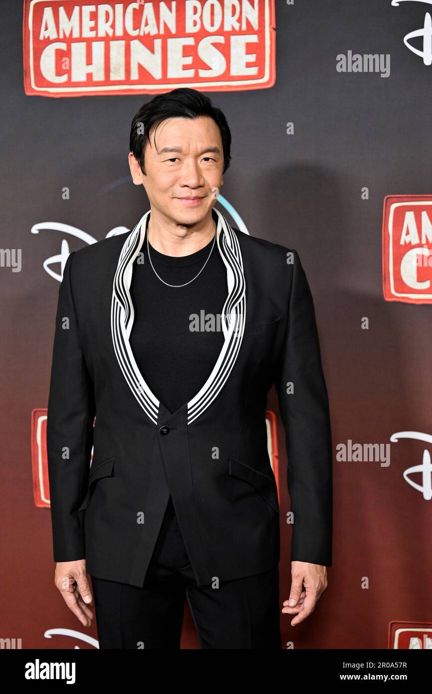 Chin Han attends the premiere of the Disney+ original series "American ...