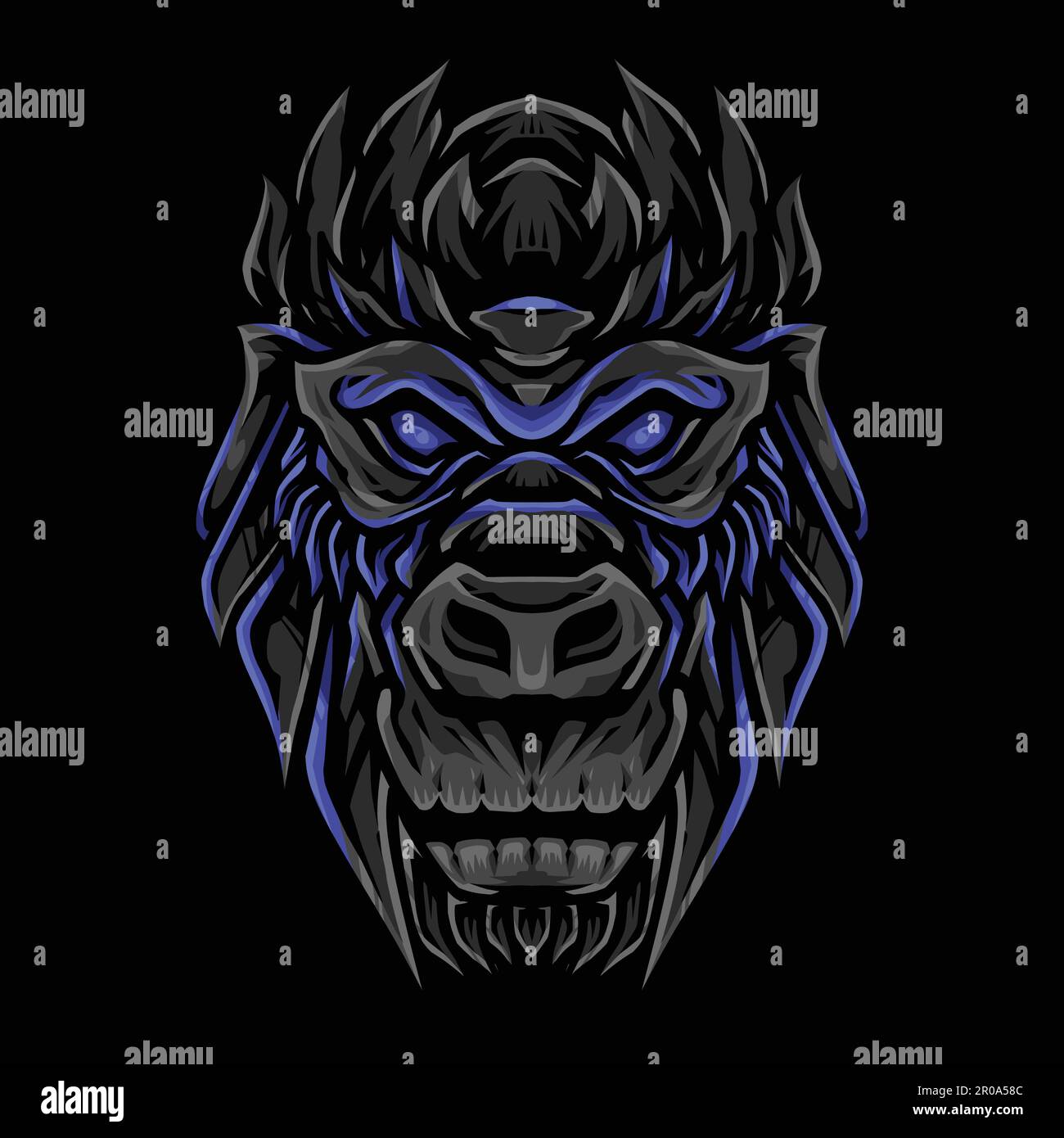 Gorilla vector illustration logo Stock Vector Image & Art - Alamy