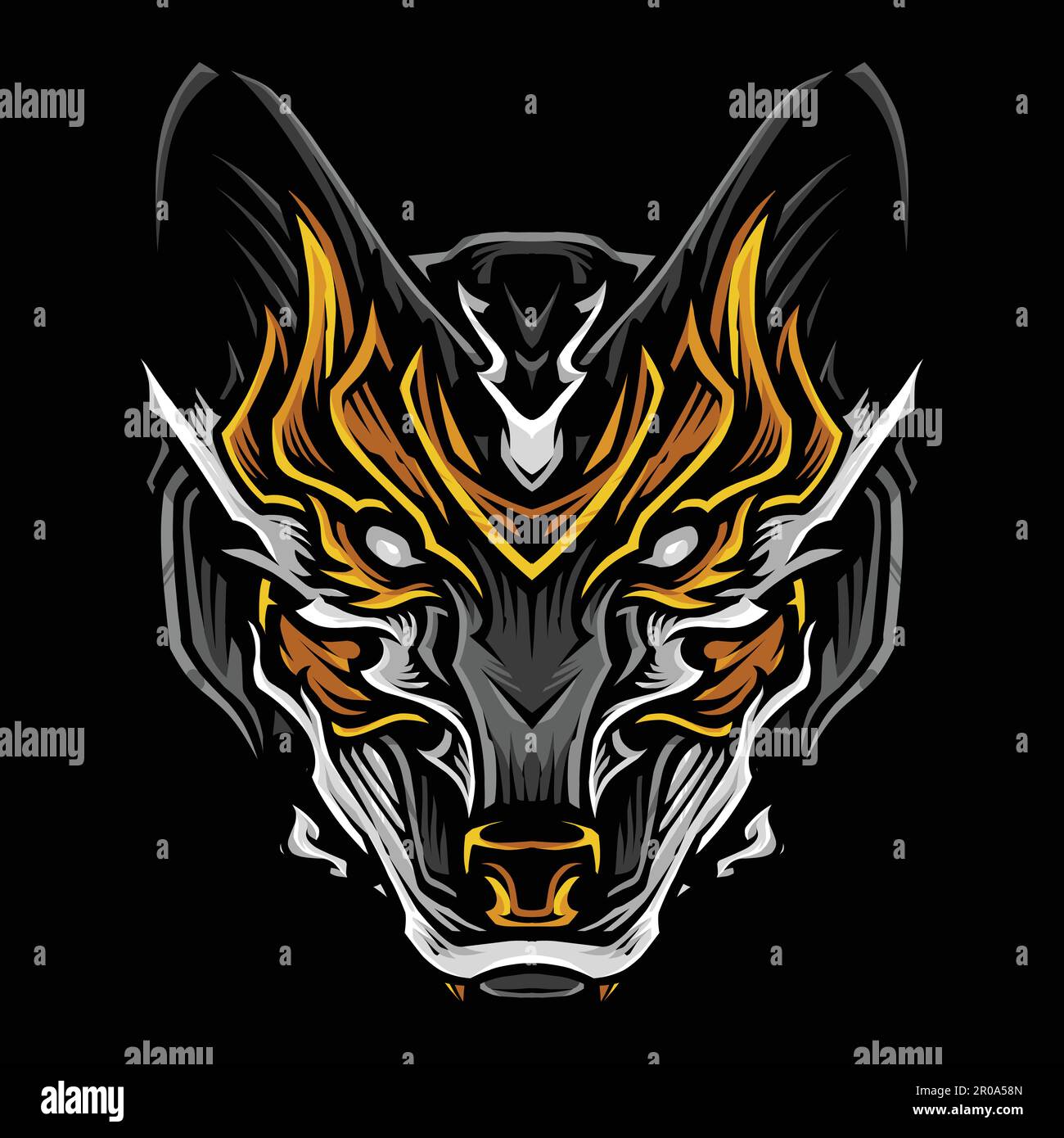 Wolf vector pattern Stock Vector Images - Alamy