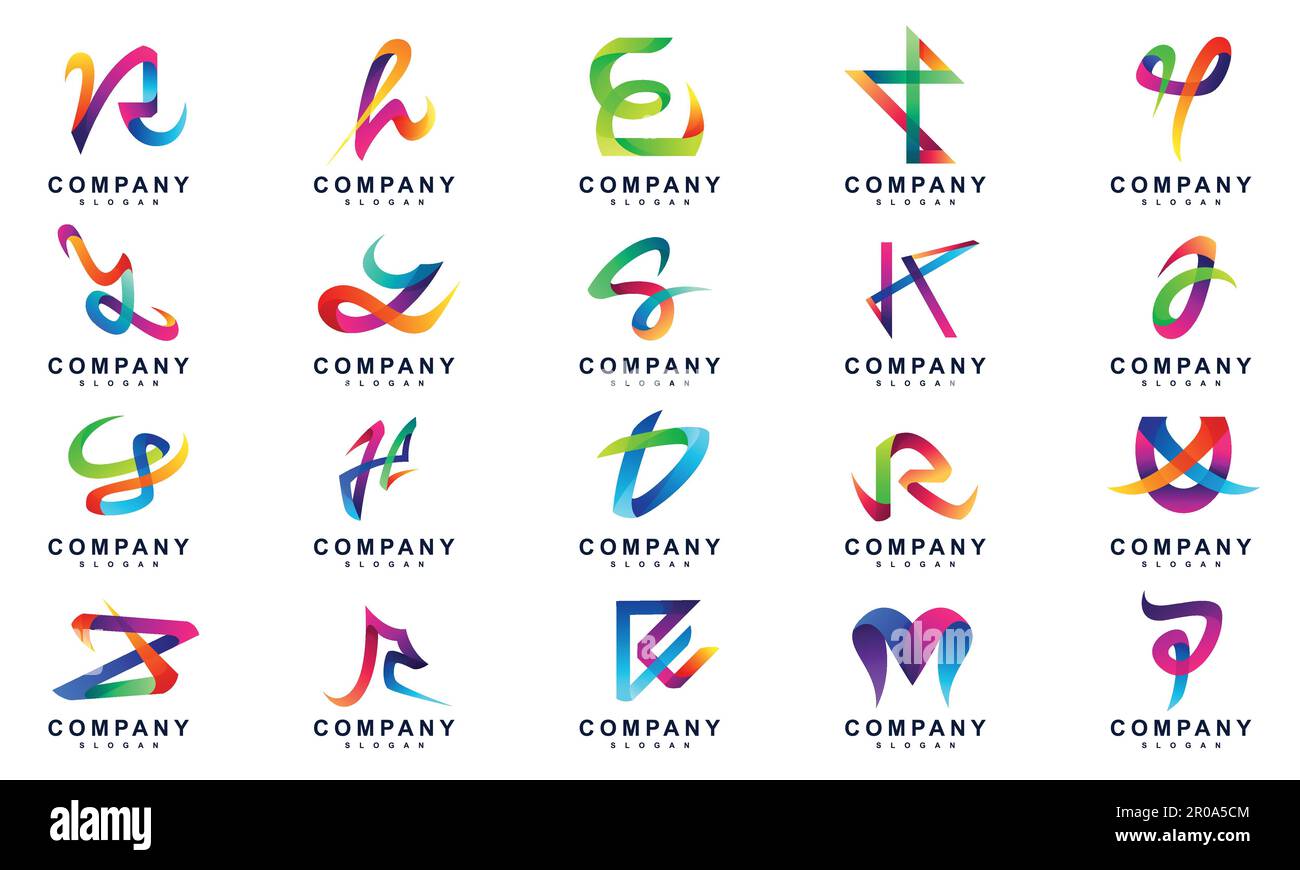 Random letter set logo Stock Vector Image & Art - Alamy