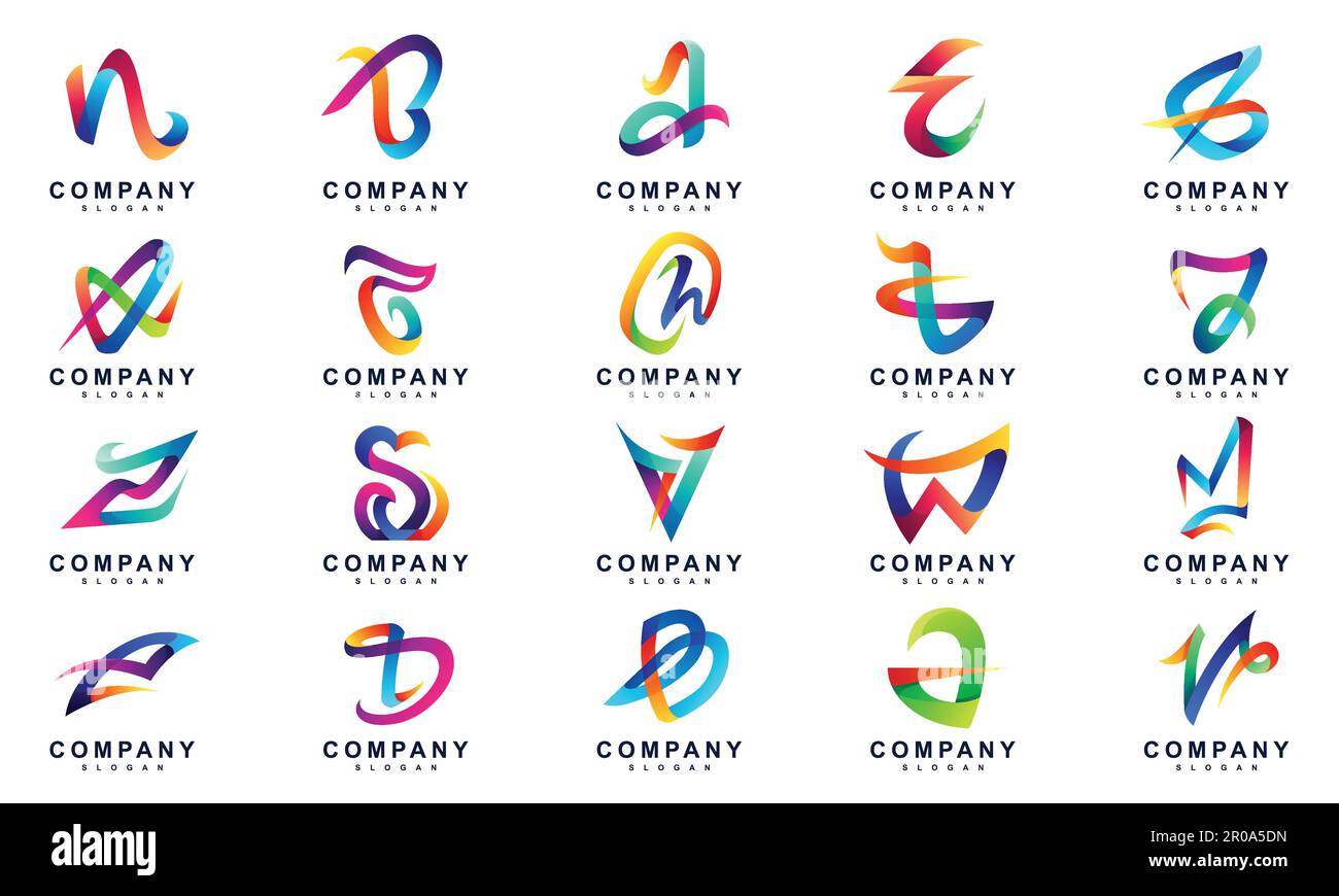Random letter set logo Stock Vector Image & Art - Alamy