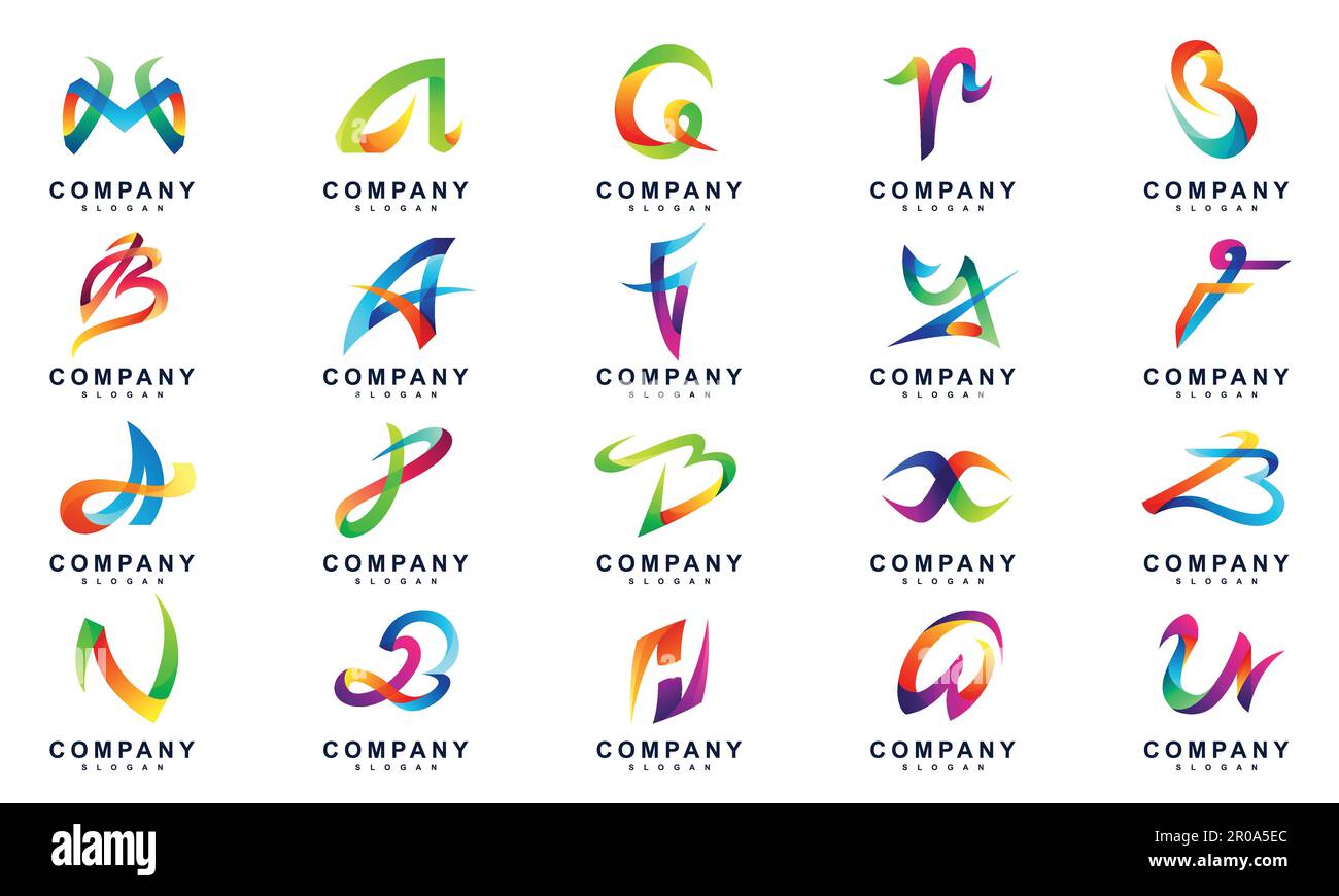 Random letter set logo Stock Vector Image & Art - Alamy