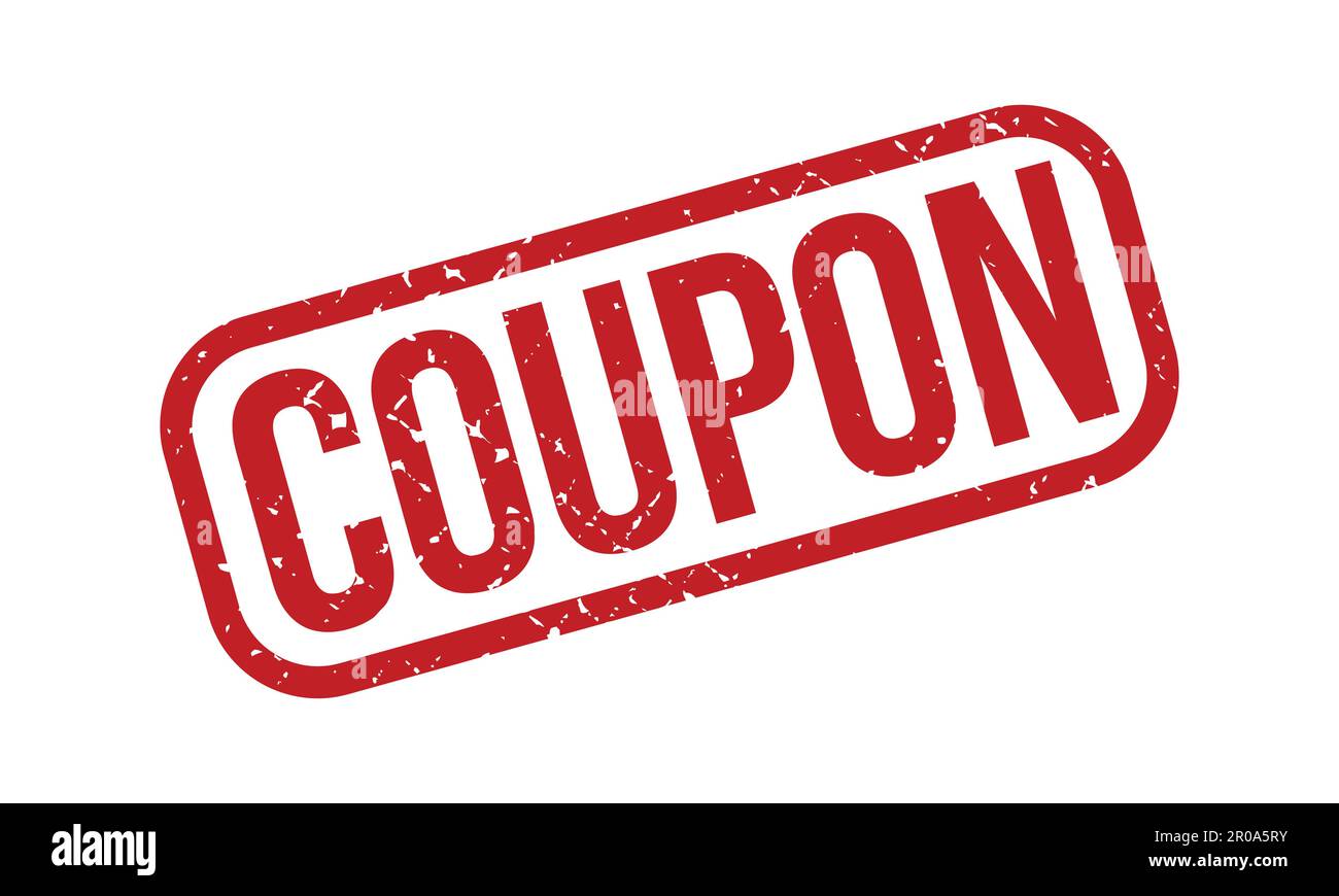 Coupon Rubber Stamp. Red Coupon Rubber Grunge Stamp Seal Vector ...