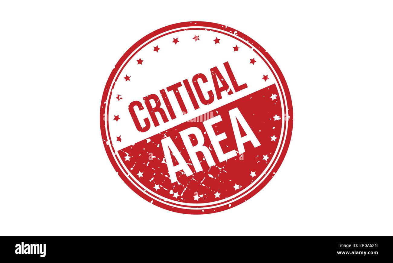 Critical Area Rubber Grunge Stamp Seal Vector Illustration Stock Vector ...