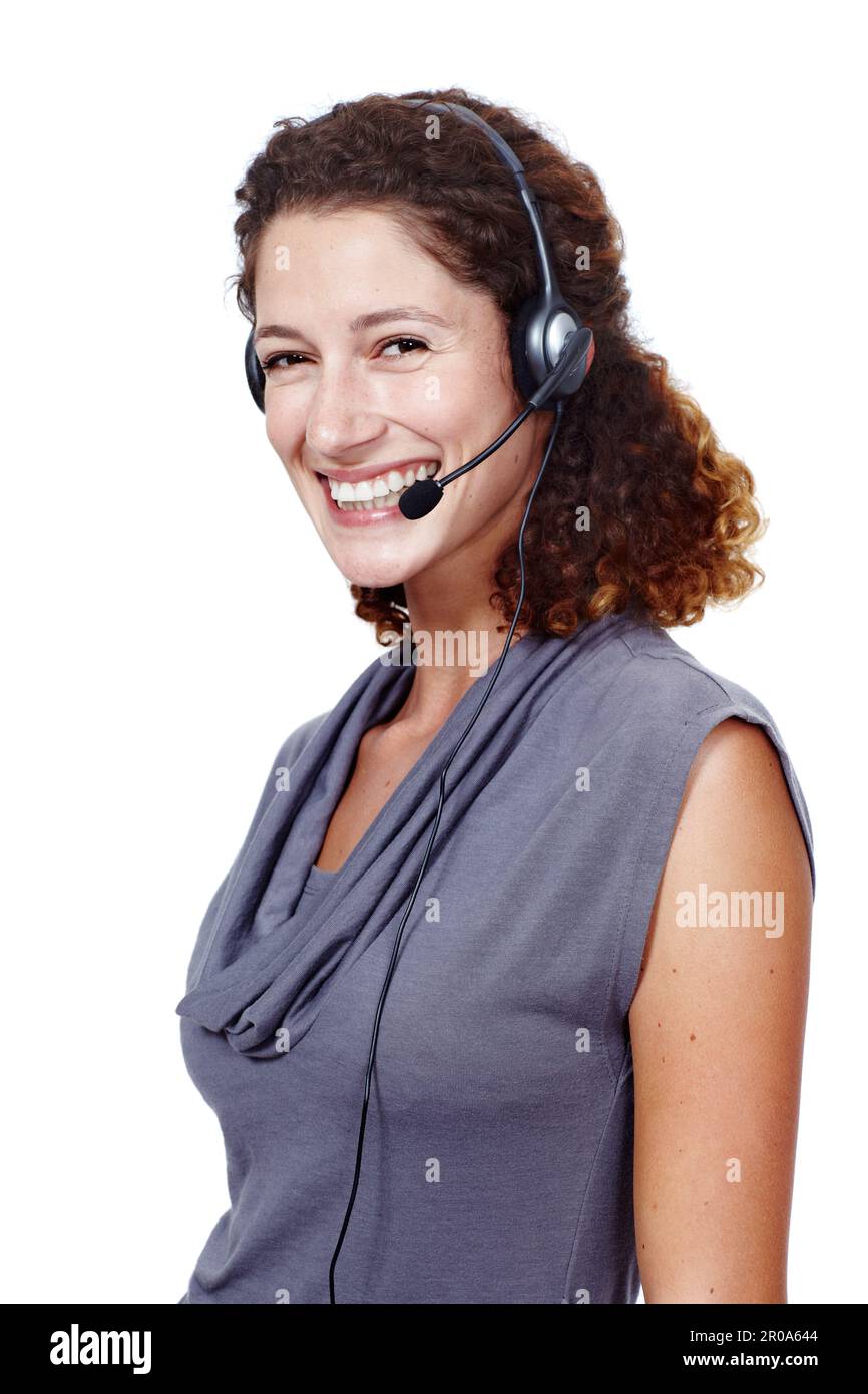 Service you can count on. Studio portrait of a friendly female customer ...