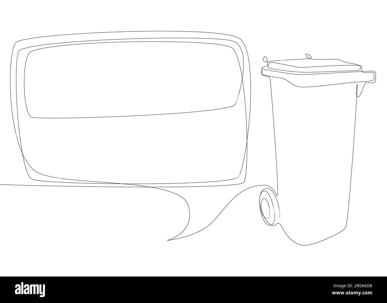 Continuous line drawing waste hi-res stock photography and images - Alamy