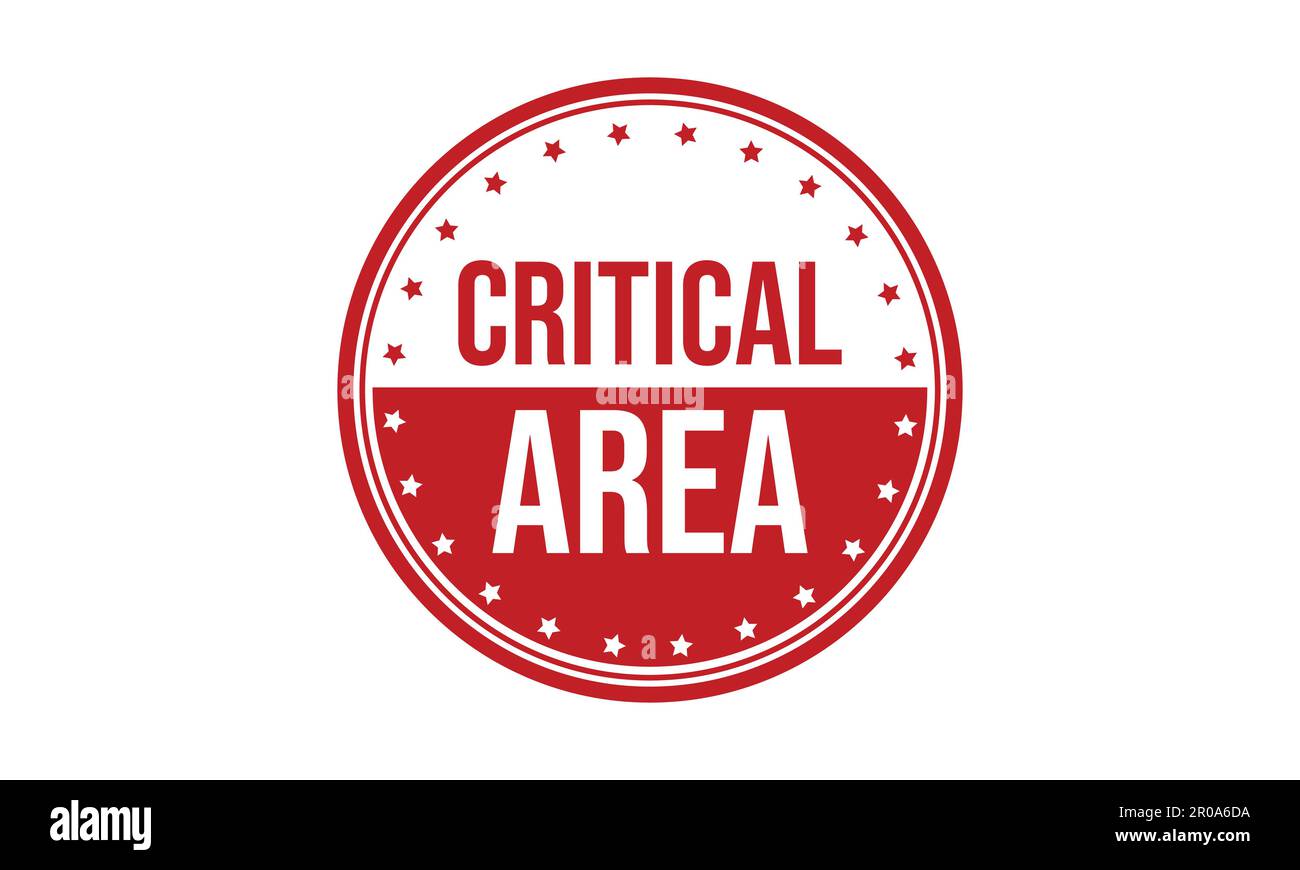 Critical Area Rubber Grunge Stamp Seal Vector Illustration Stock Vector ...