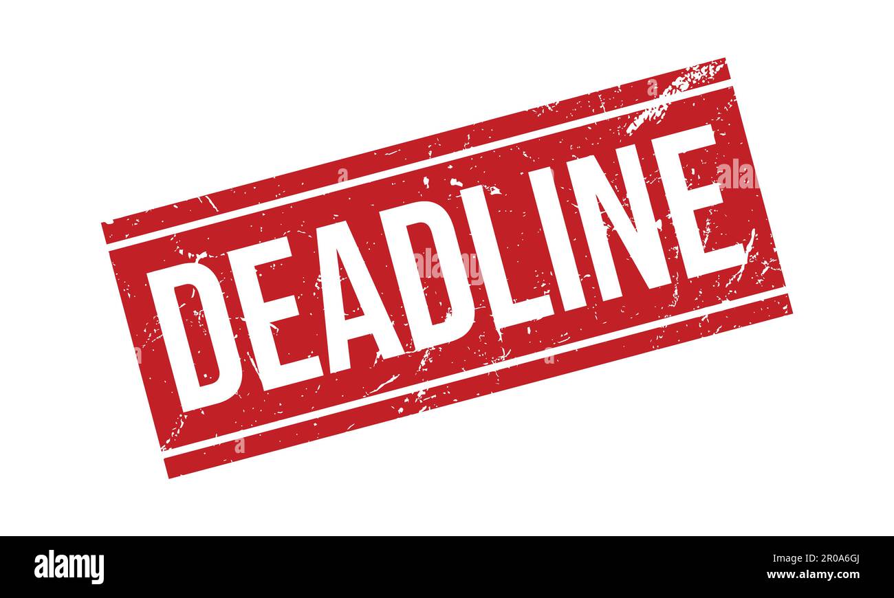 Grunge red deadline word Stock Vector Images - Alamy