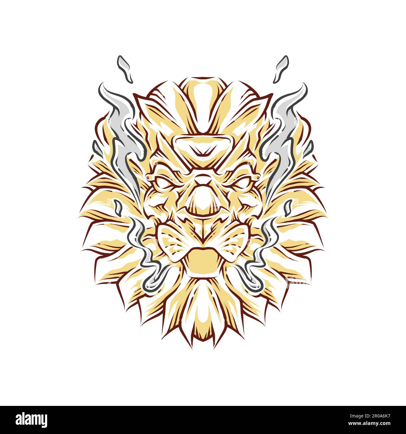 lion head color vector illustration Stock Vector Image & Art - Alamy