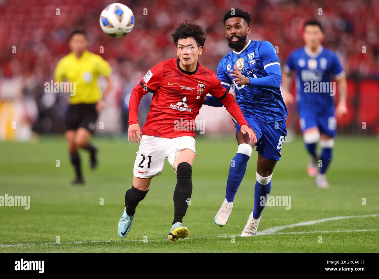 Saitama, Japan. 6th May, 2023. (L-R) Tomoaki Okubo (Reds), Hamad Alyami ...
