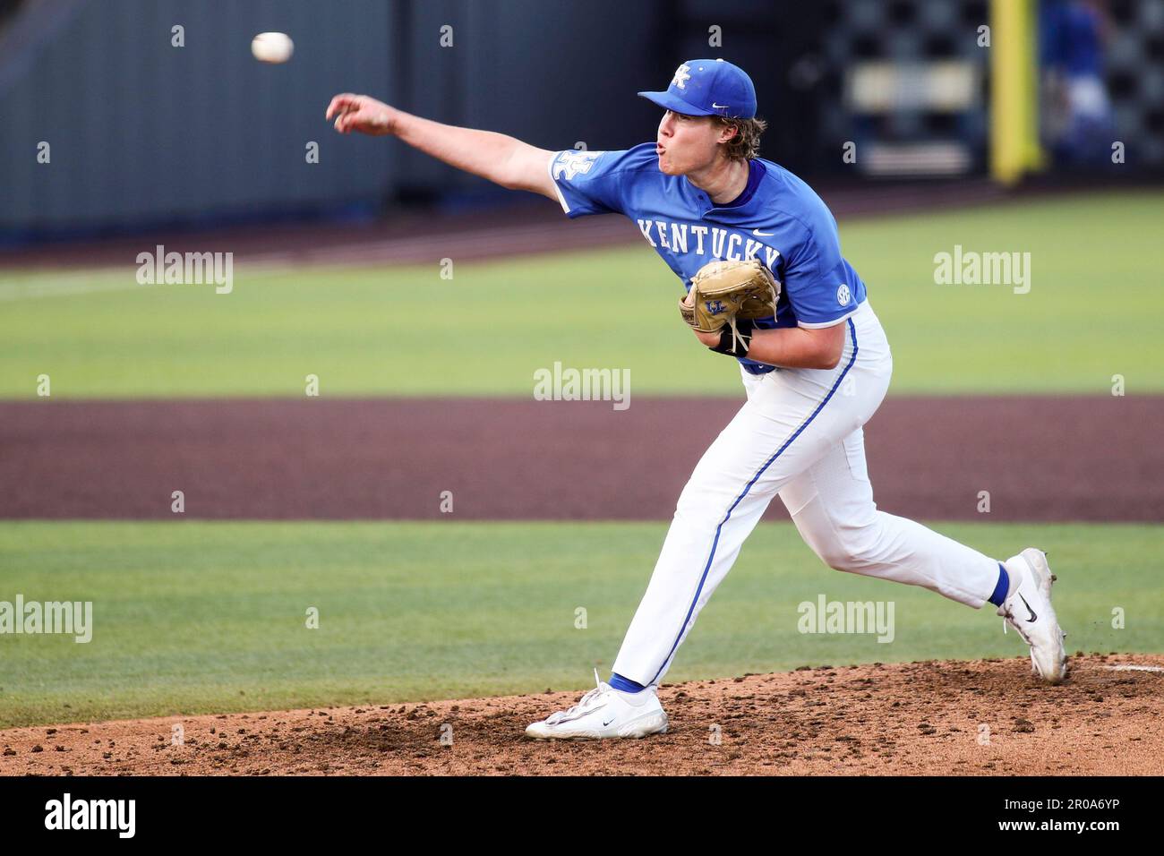 Lexington, KY, USA. 5th May, 2023. Travis Smith pitches during a game ...