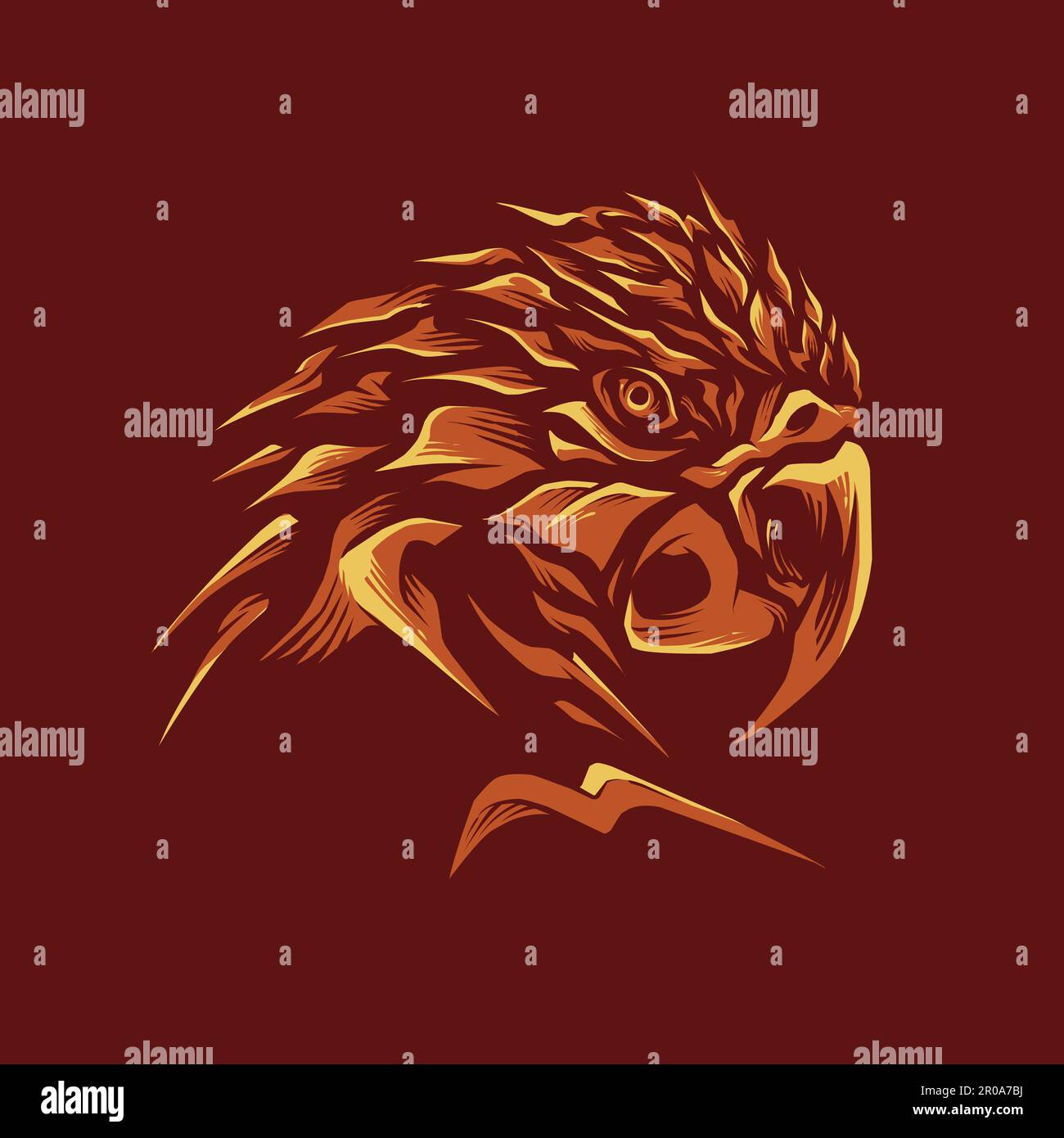 parrot head color red illustration Stock Vector Image & Art - Alamy