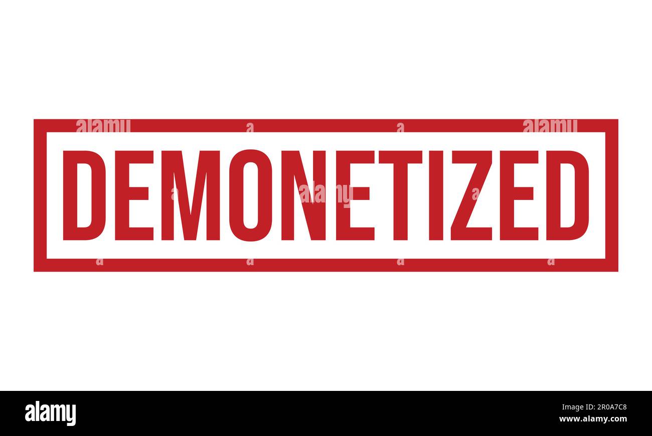 Demonetized Rubber Stamp. Demonetized Grunge Stamp Seal Vector ...