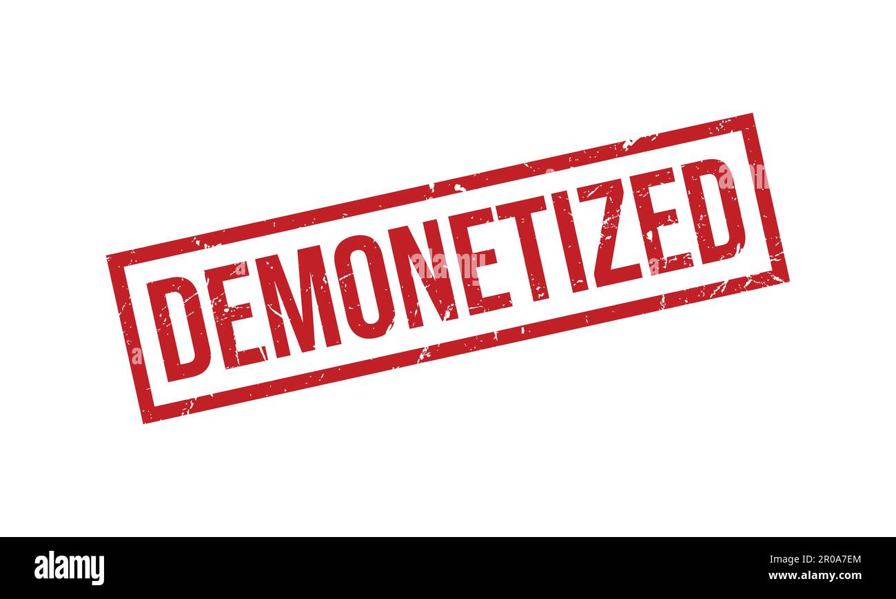 Demonetized Rubber Stamp. Demonetized Grunge Stamp Seal Vector ...