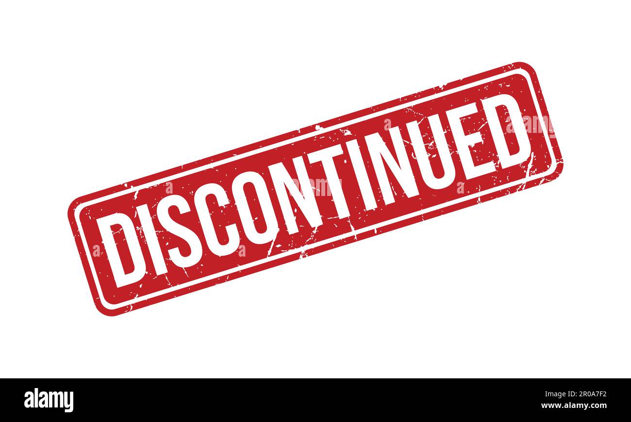 Discontinued Rubber Stamp. Discontinued Grunge Stamp Seal Vector ...