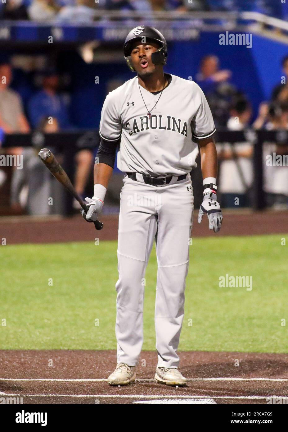 Lexington, KY, USA. 5th May, 2023. Michael Braswell reacts to a strike ...
