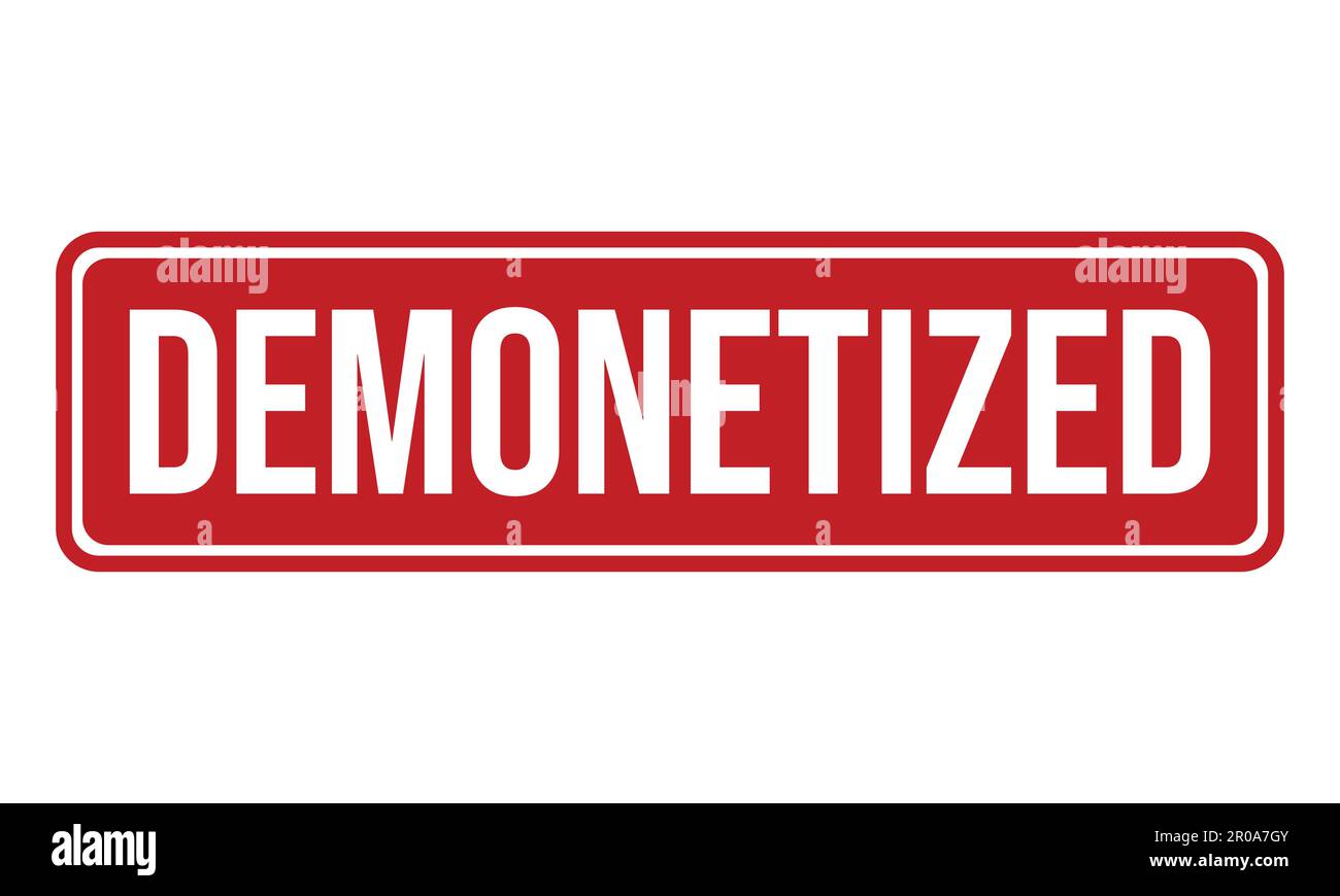 Demonetized Rubber Stamp. Demonetized Grunge Stamp Seal Vector ...