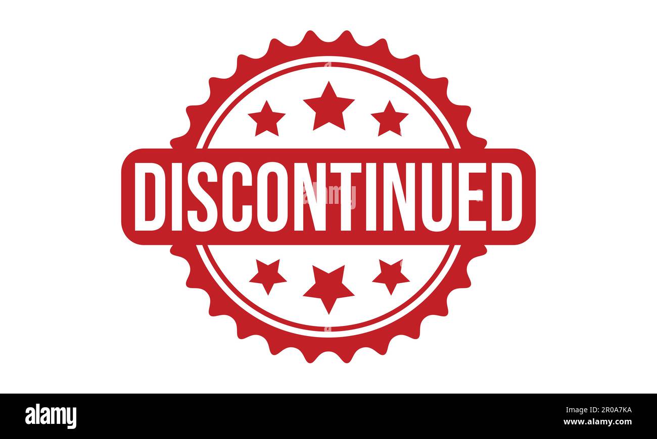 Discontinued Rubber Stamp. Discontinued Grunge Stamp Seal Vector ...