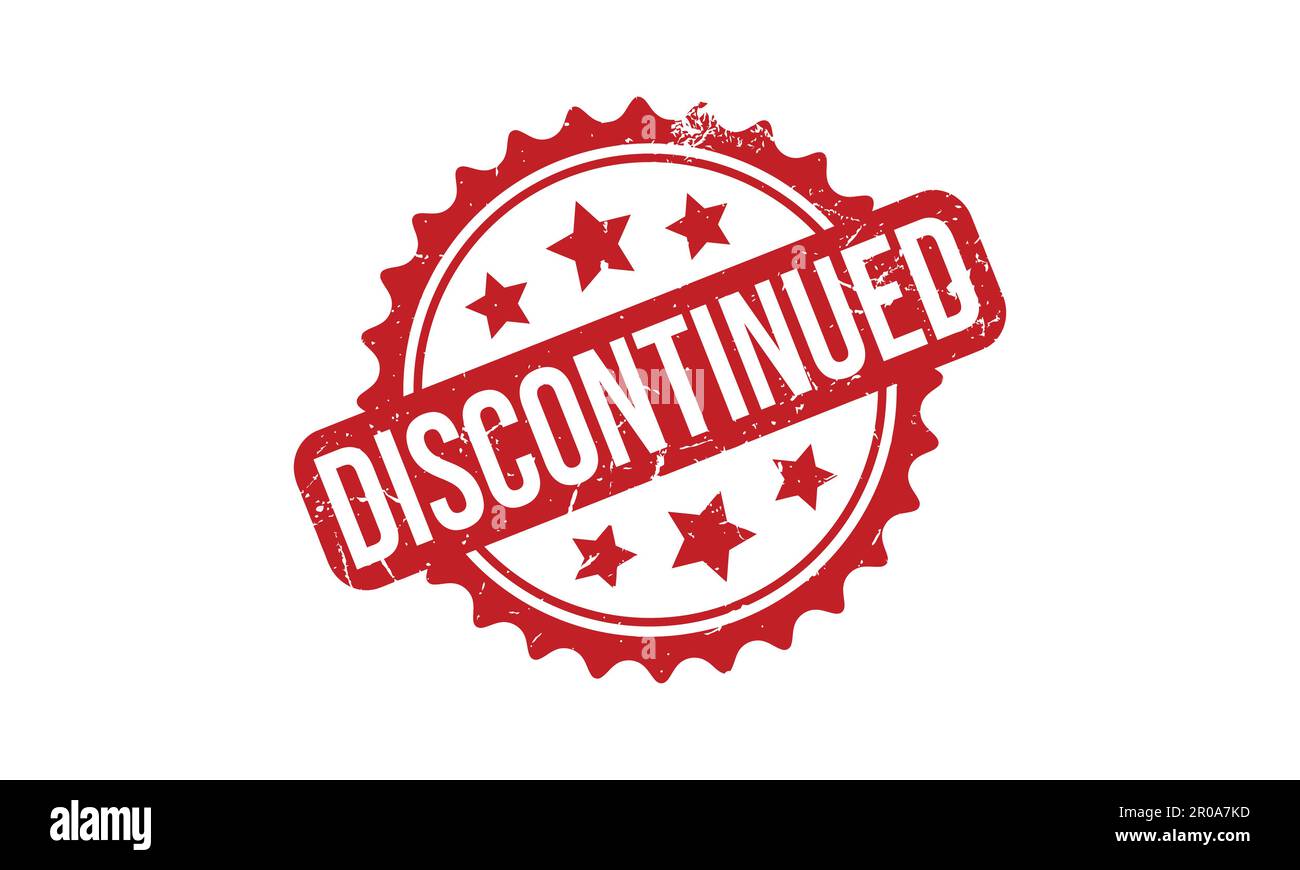 Discontinued Rubber Stamp. Discontinued Grunge Stamp Seal Vector ...