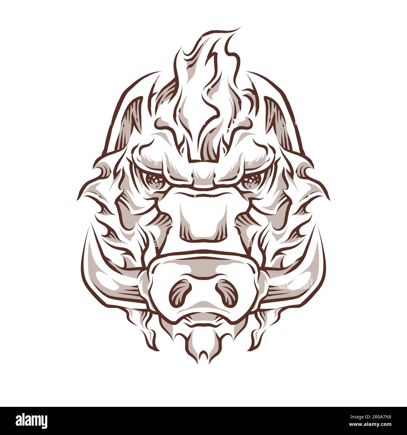 boar head color vector illustration Stock Vector Image & Art - Alamy