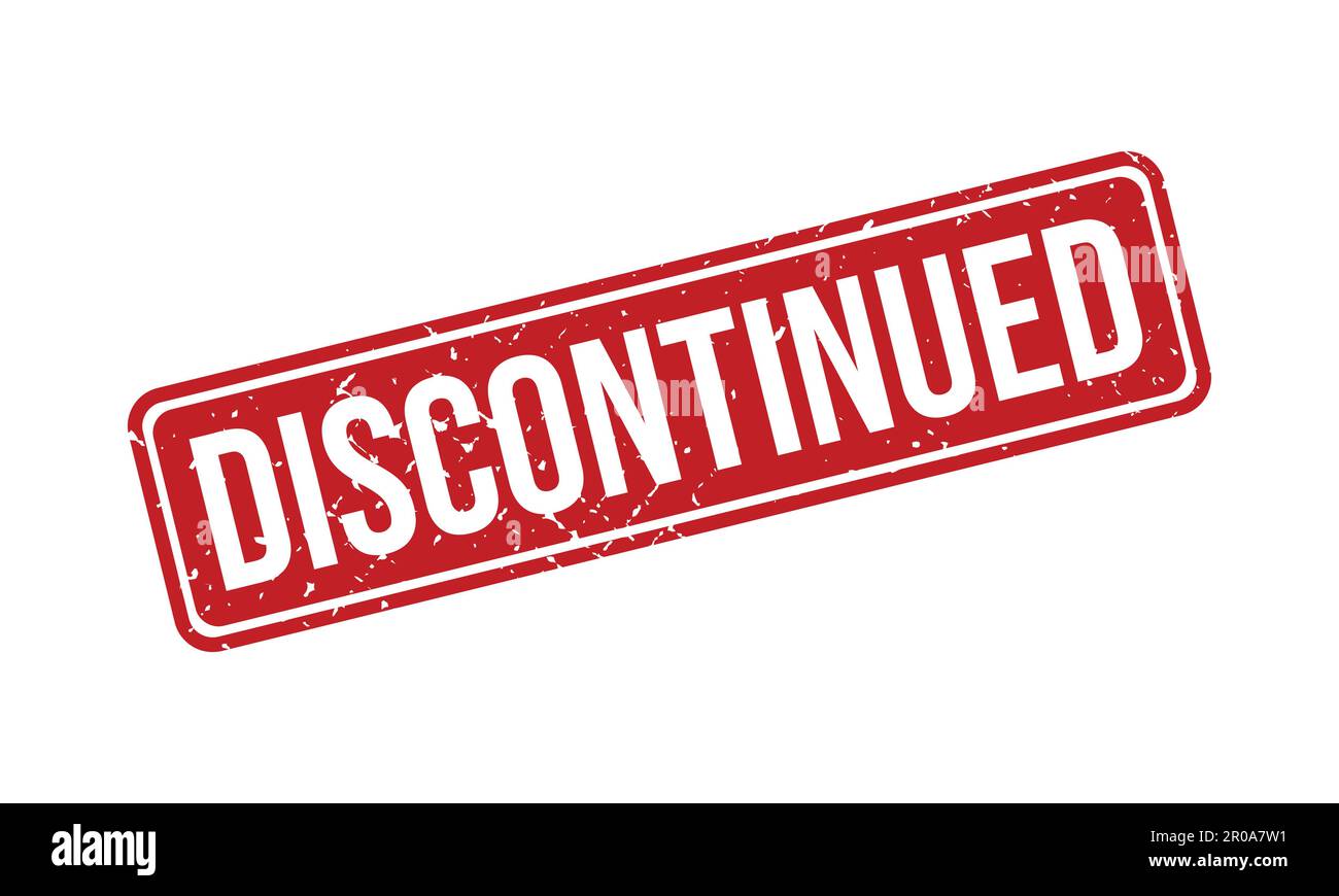 Discontinued Rubber Stamp. Discontinued Grunge Stamp Seal Vector ...