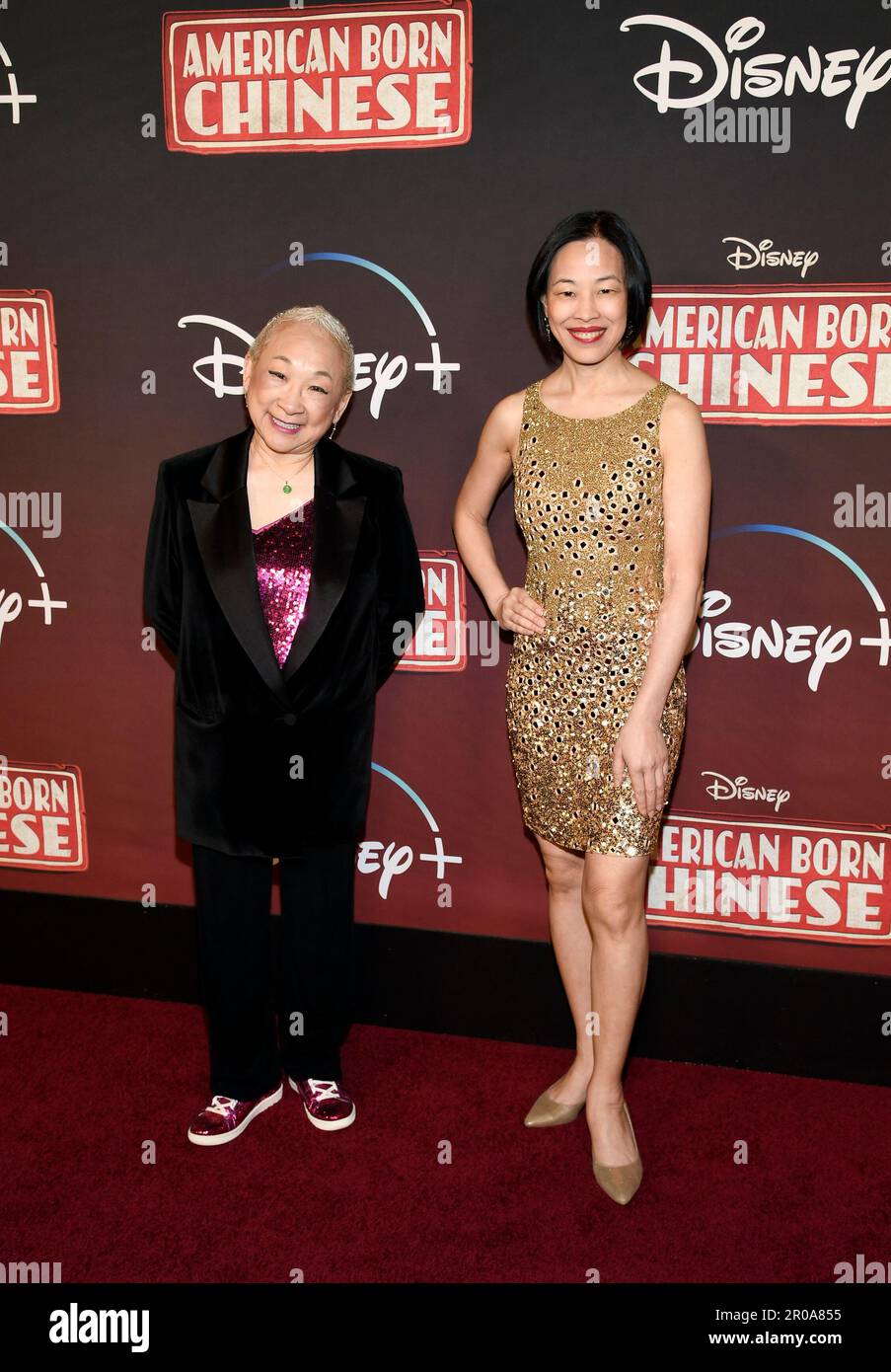 Lori Tan Chinn, left, and Lia Chang attend the premiere of the Disney+ ...