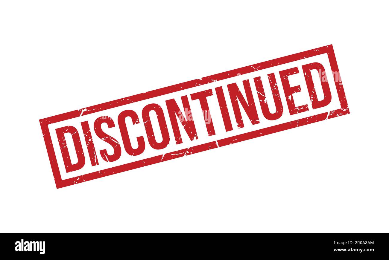 Discontinued Rubber Stamp. Discontinued Grunge Stamp Seal Vector ...