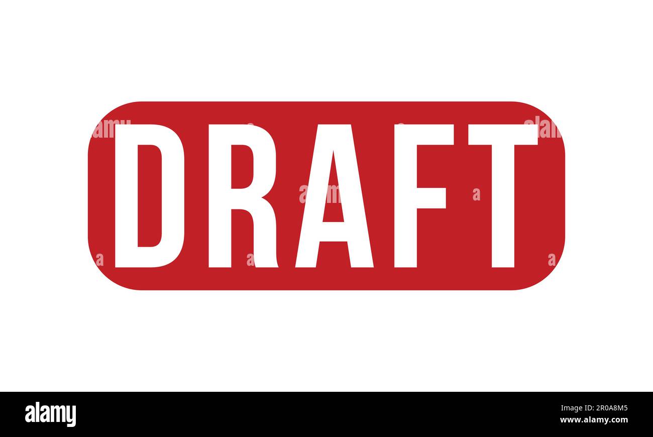 Draft Rubber Stamp. Red Draft Rubber Grunge Stamp Seal Vector ...