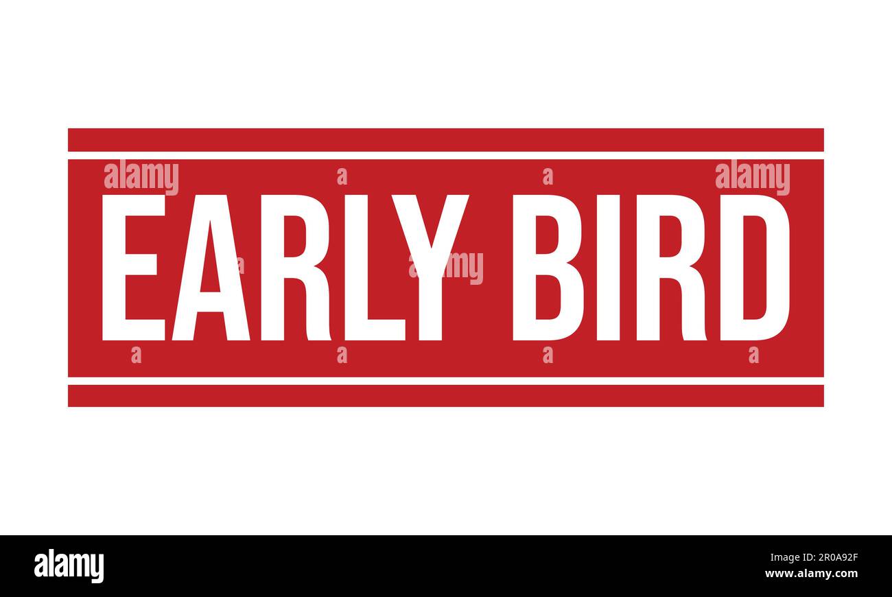 Early bird ribbon label hi-res stock photography and images - Alamy