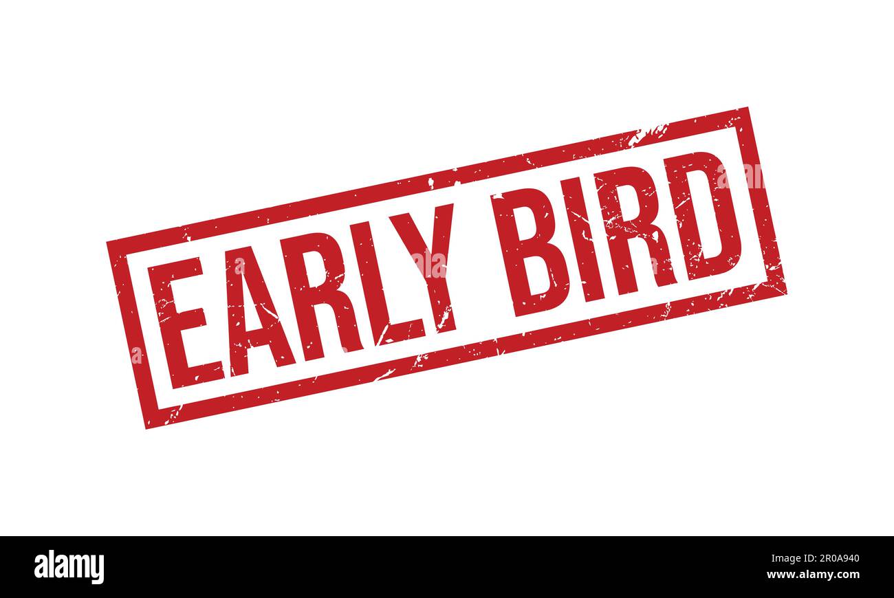 Early bird ribbon label hi-res stock photography and images - Alamy