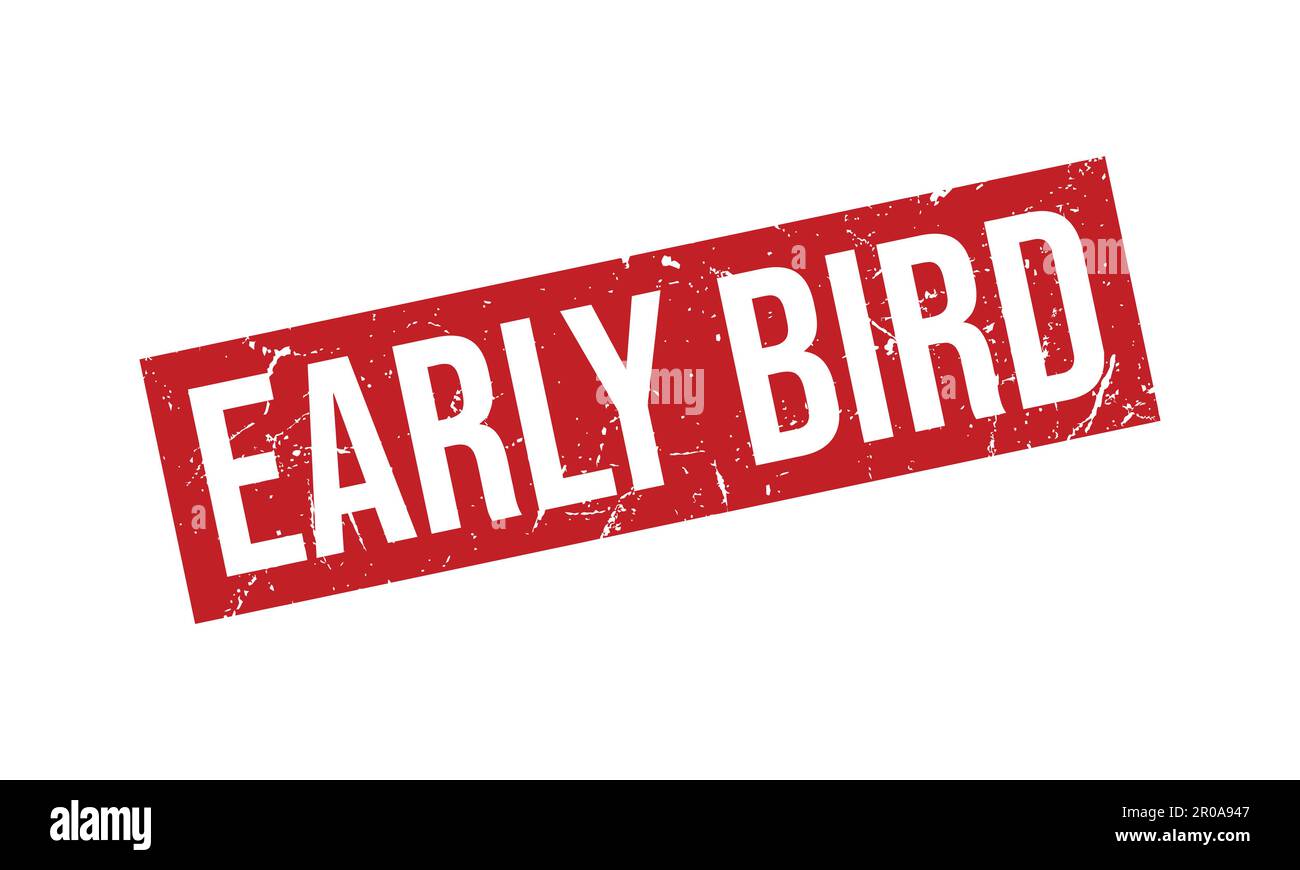 Early bird ribbon label hi-res stock photography and images - Alamy