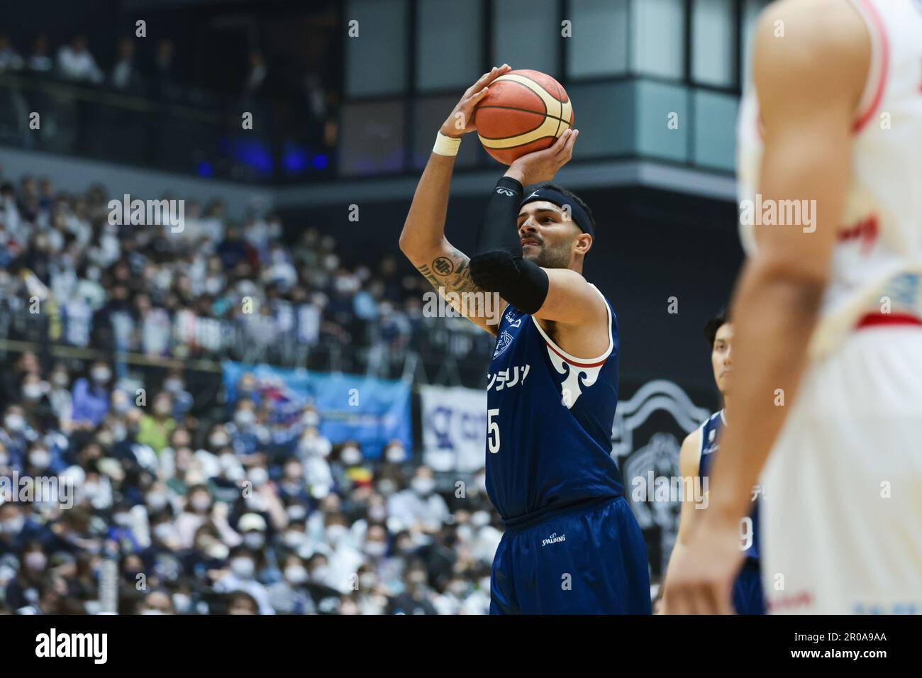 Kanagawa, Japan. 7th May, 2023. Devin Oliver (B-Corsairs) Basketball ...