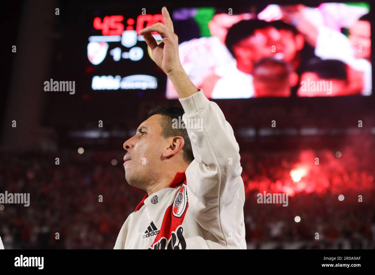 Buenos Aires, Argentina, 7th May 2023, Crowd of River Plate during a ...